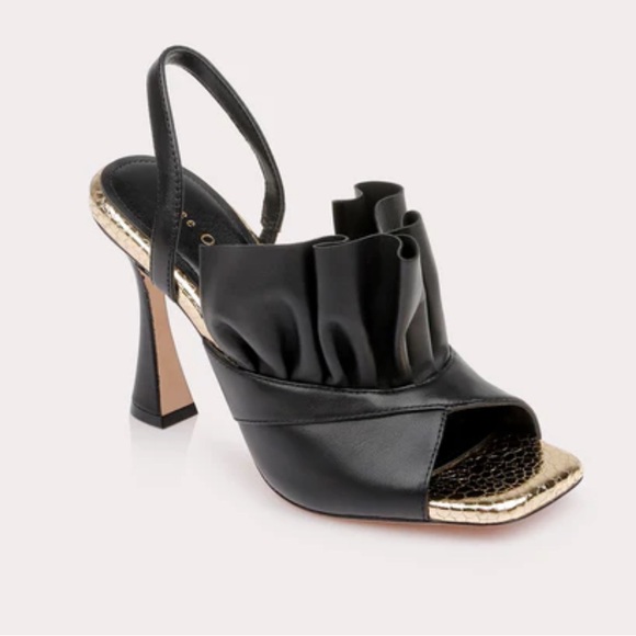 Dee Ocleppo | Shoes | Dee Ocleppo Flutter Black Nappa Leather Gold ...